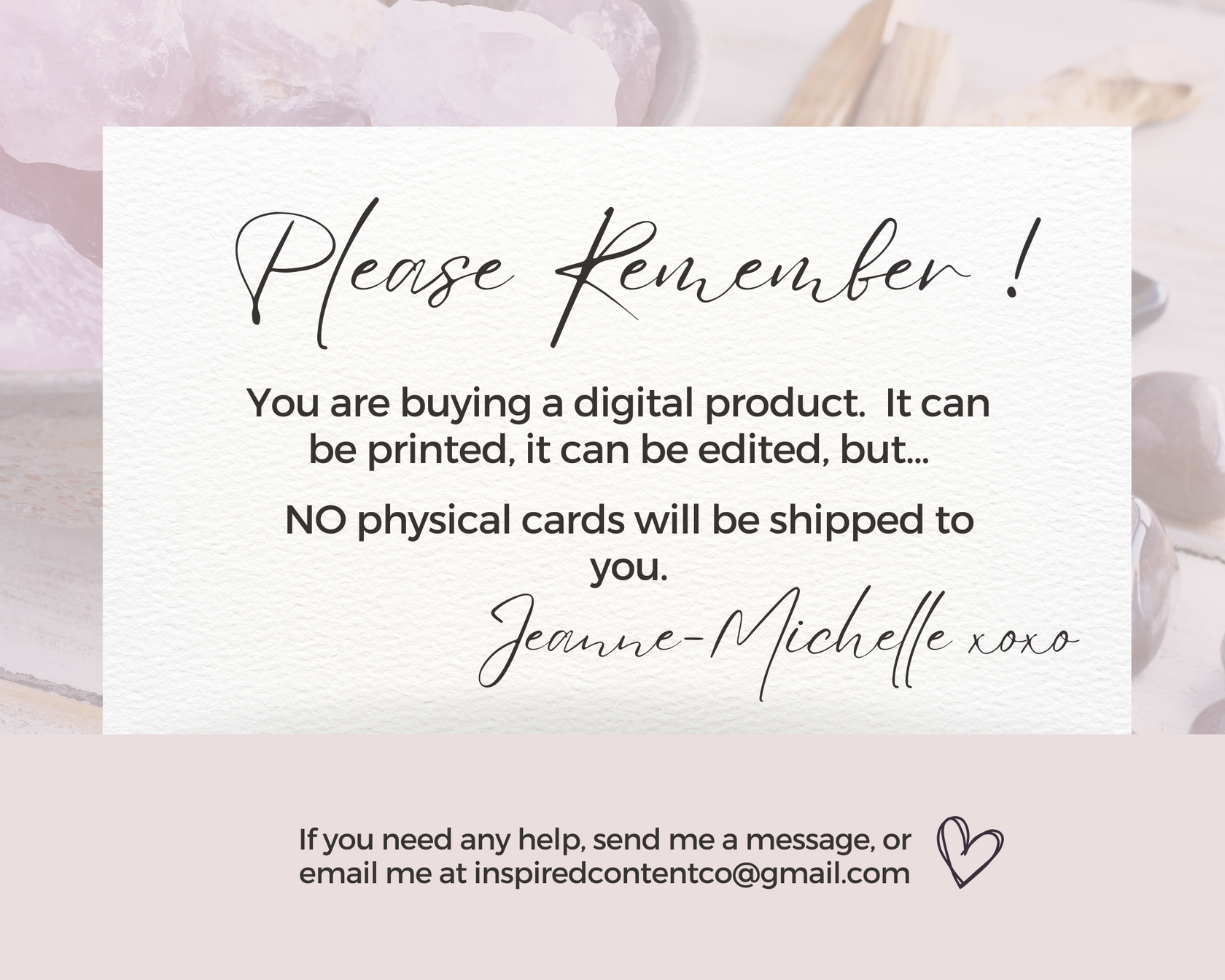 400 Editable Watercolor Crystal Meaning Cards – Inspired Content Co