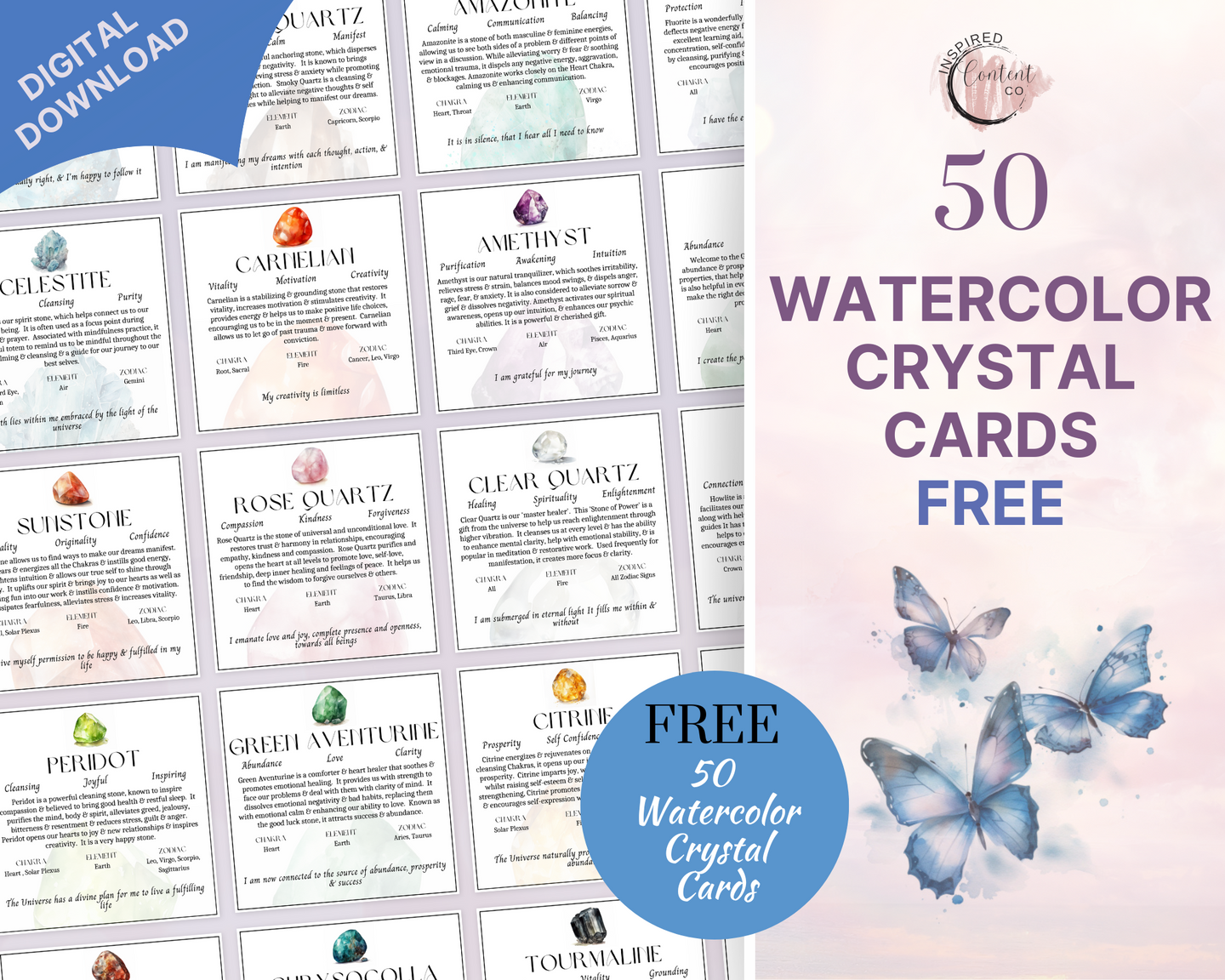 50 Crystal Cards - sign up to get them for free – Inspired Content Co