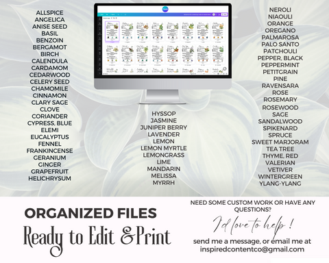 62 Essential Oil Cards - Printable Aromatherapy Card Collection - Digi ...