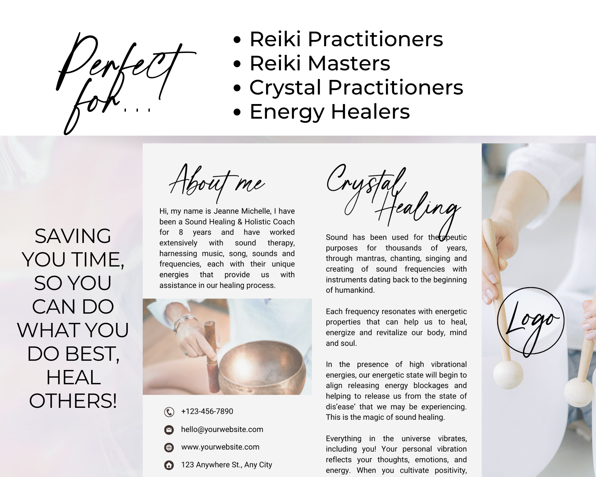 Sound Healing Brochure, Fully Editable in Canva, Includes Images and T ...