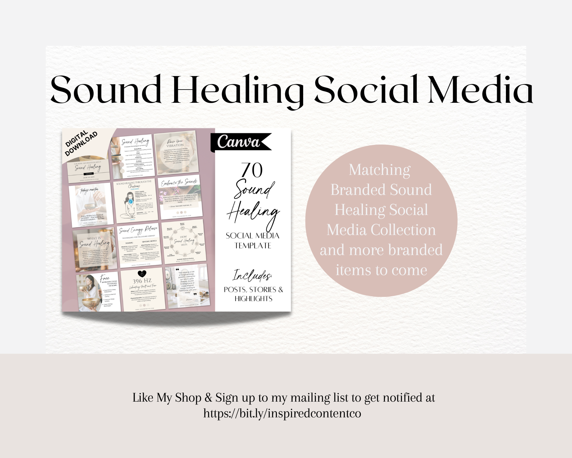 Sound Healing Brochure, Fully Editable in Canva, Includes Images and T ...
