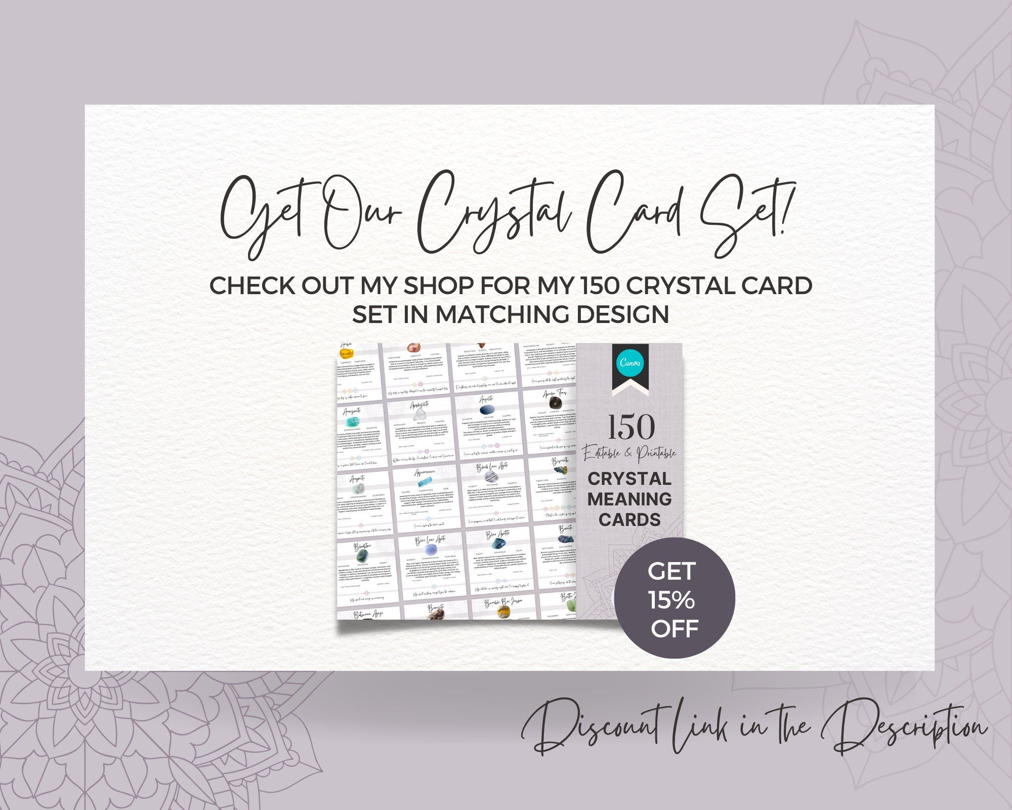 Crystal Insert Cards & Crystal Cleansing Cards Set – Inspired Content Co
