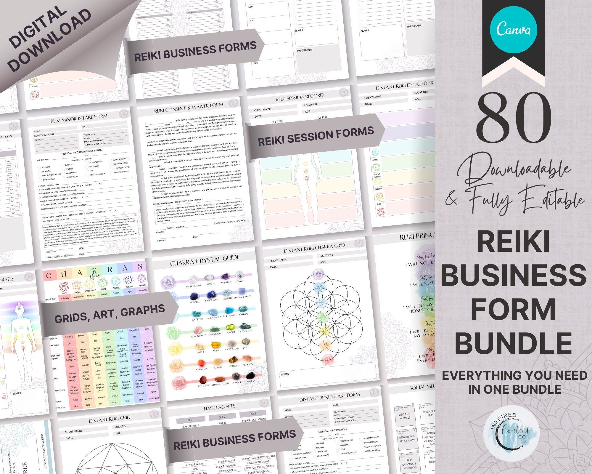 Reiki Business Form Bundle – Inspired Content Co