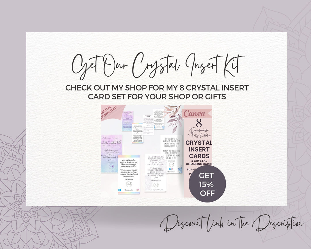Crystal Thank You Card, You're a Gem, Thank you insert for your Crystal ...