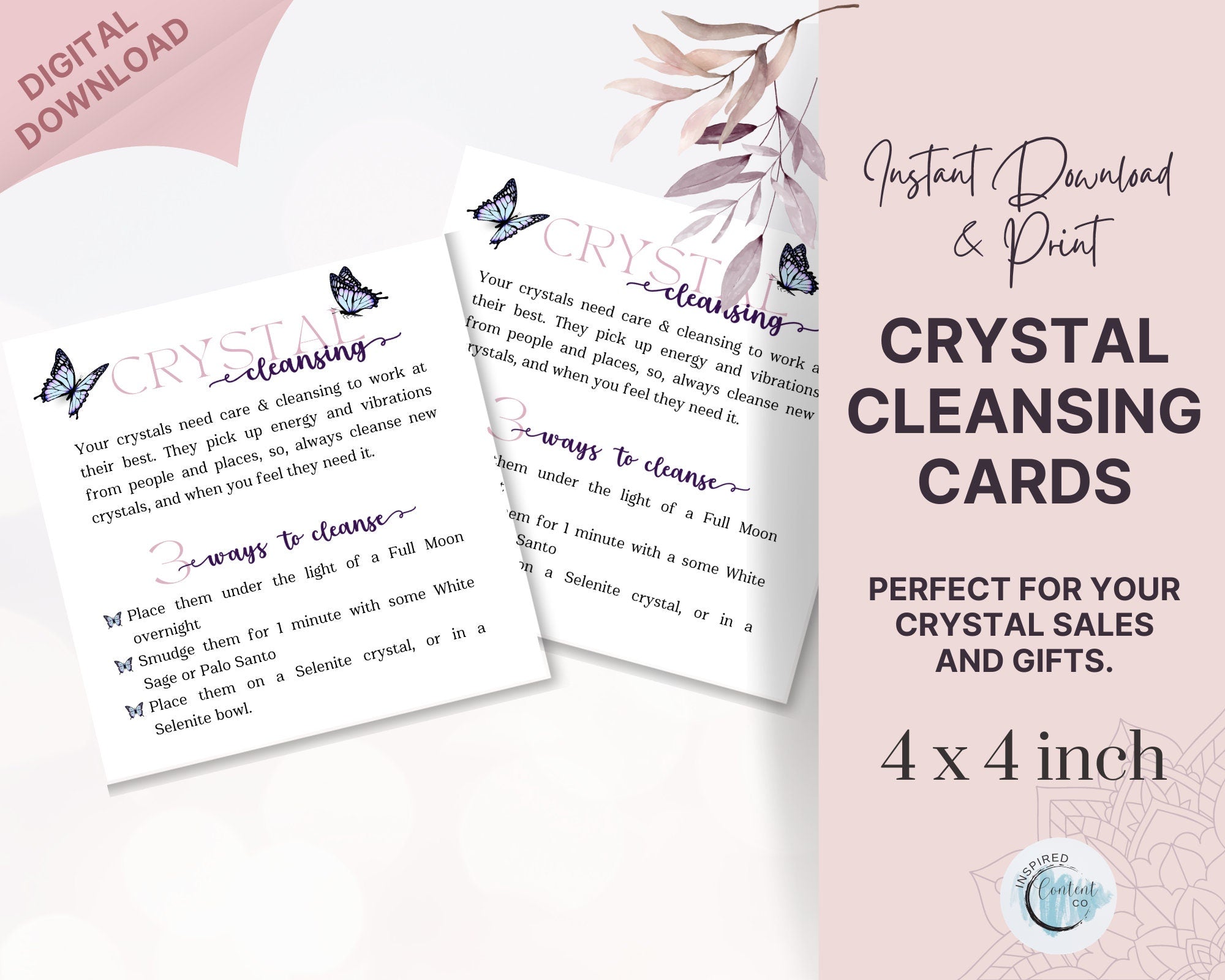 Crystal Cleansing Cards, Crystal Insert Cards, How to Cleanse Your Cry ...