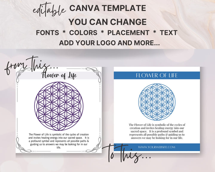 Grid for Crystals, Printable Grid Cards, Chakra Crystal Grid for Manif ...