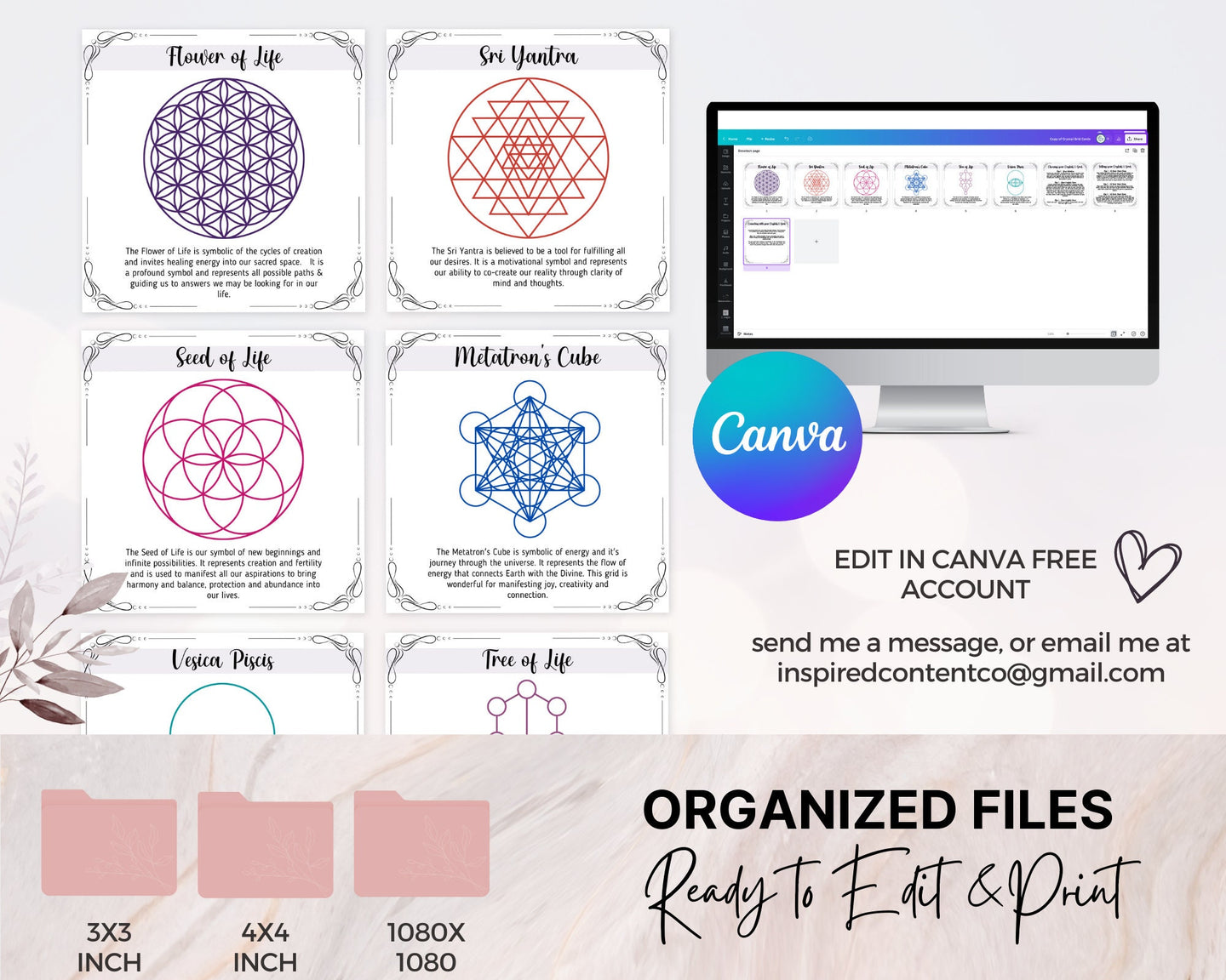 Grid for Crystals, Printable Grid Cards, Chakra Crystal Grid for Manif ...