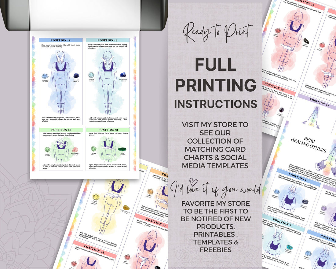 Reiki Healing Hand Positions for Healing Others, Usui Reiki Chart, Rei ...