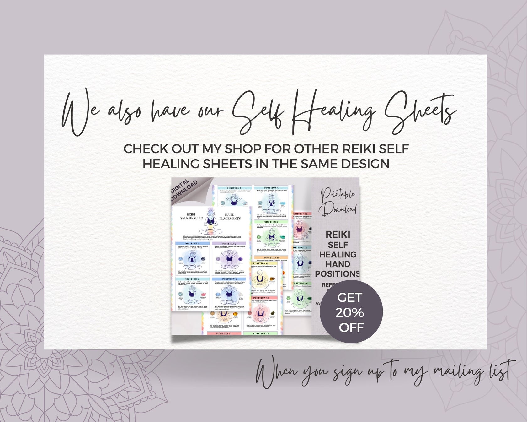 Reiki Healing Hand Positions for Healing Others, Usui Reiki Chart, Rei ...